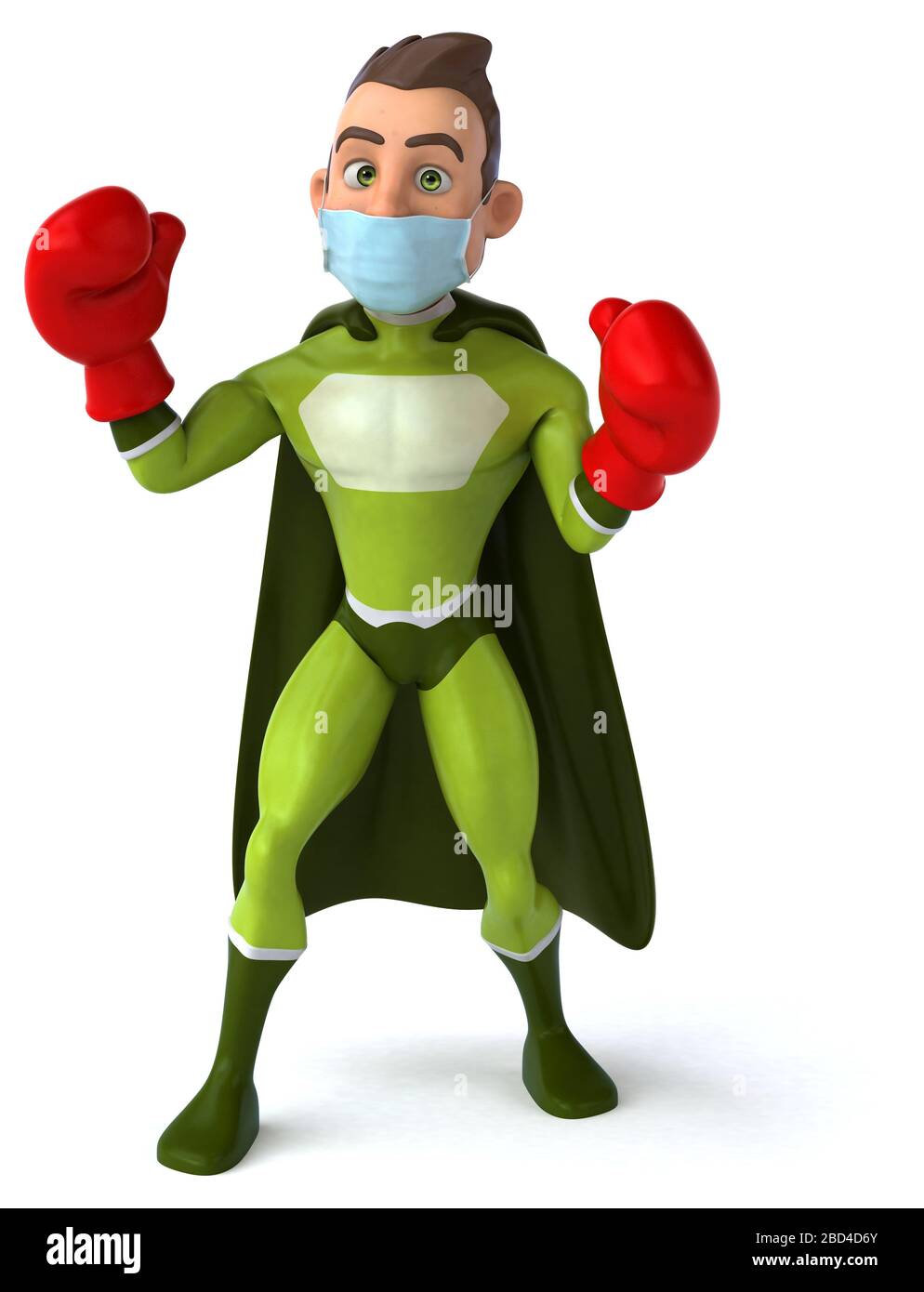 3D illustration of a cartoon character with a mask Stock Photo - Alamy