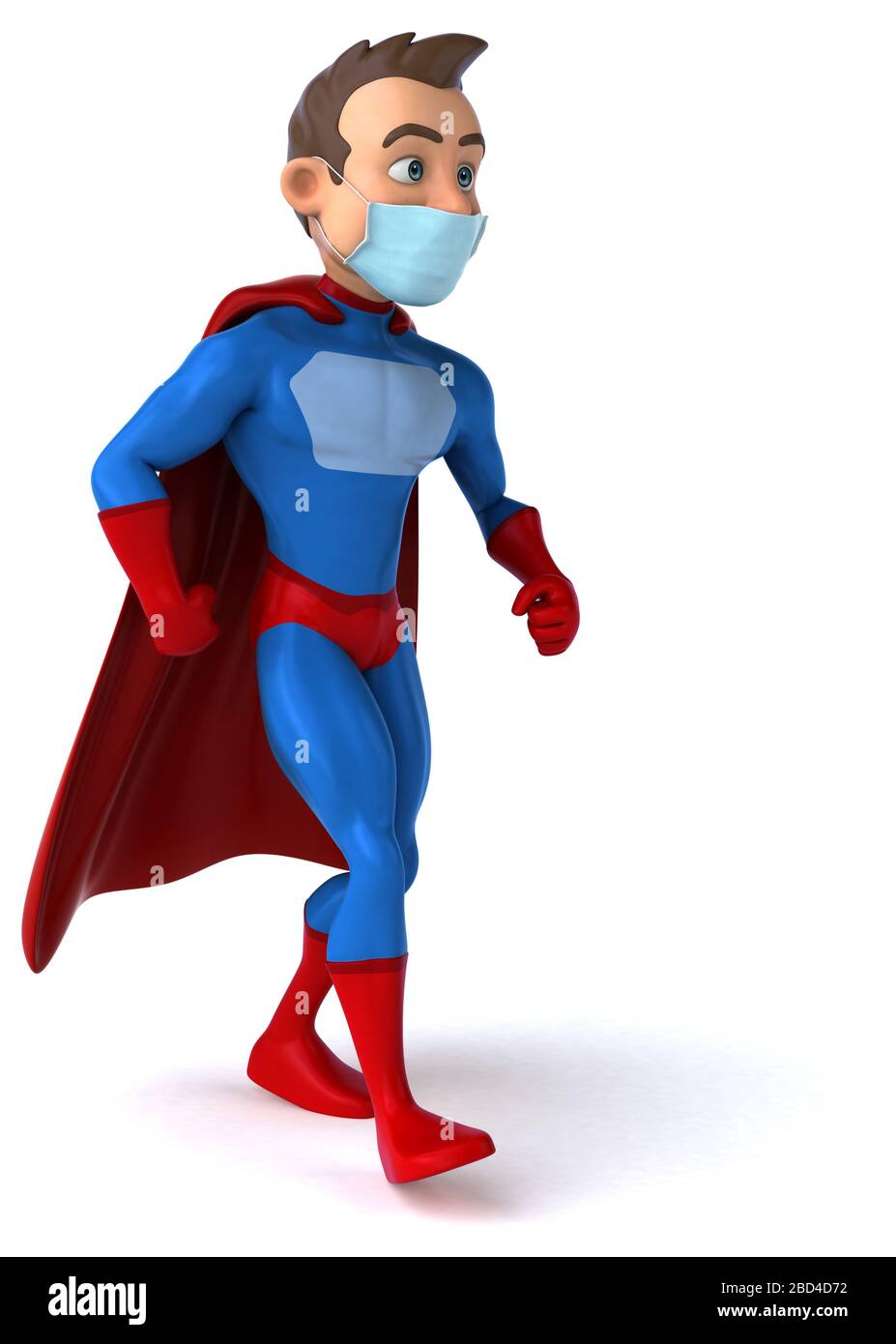 3D illustration of a cartoon character with a mask Stock Photo - Alamy