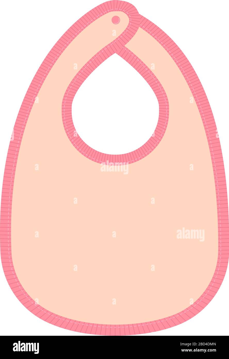 Baby bib vector template illustration (blank / design space Stock ...