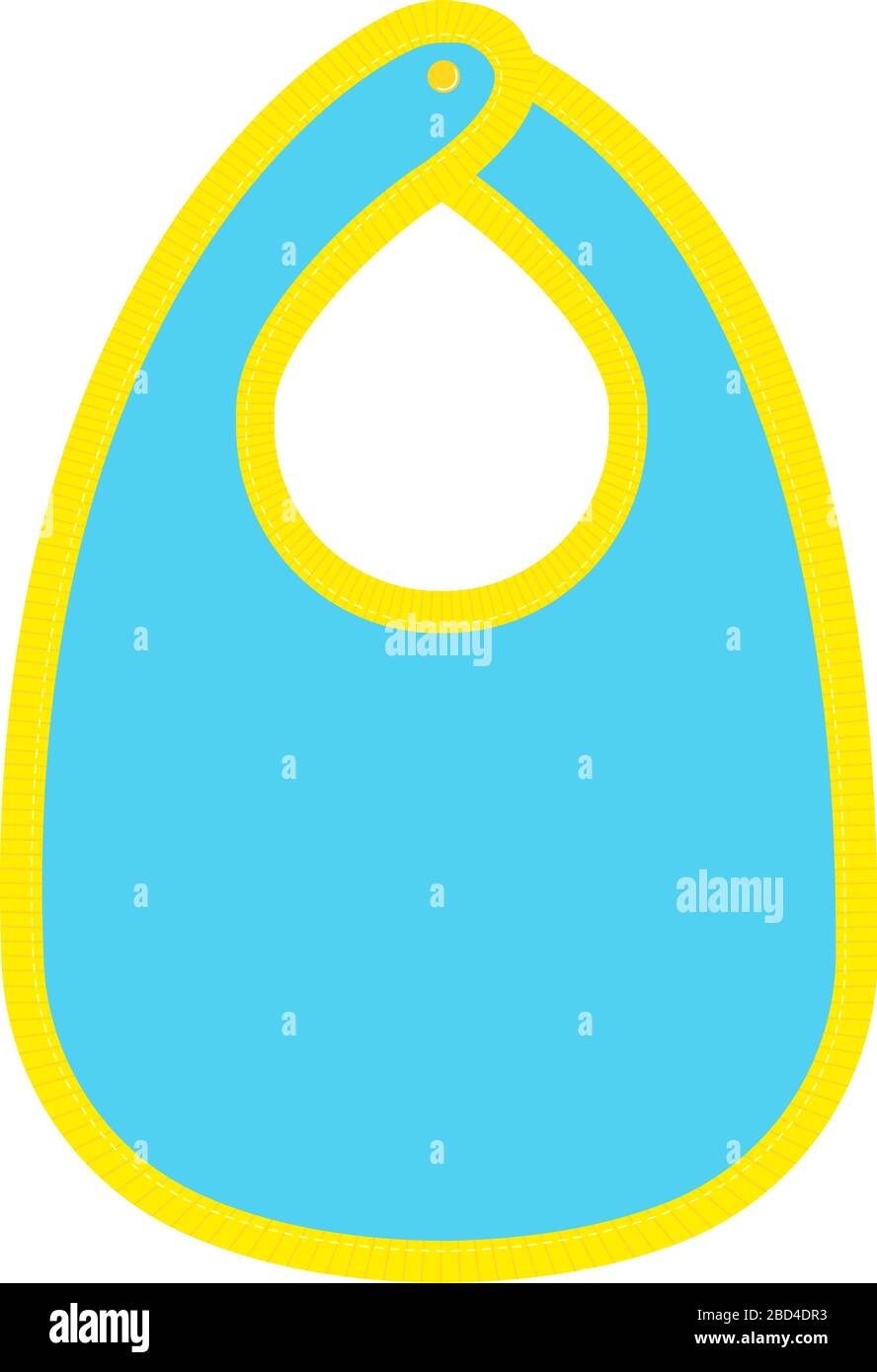 Baby bib vector template illustration (blank / design space Stock ...