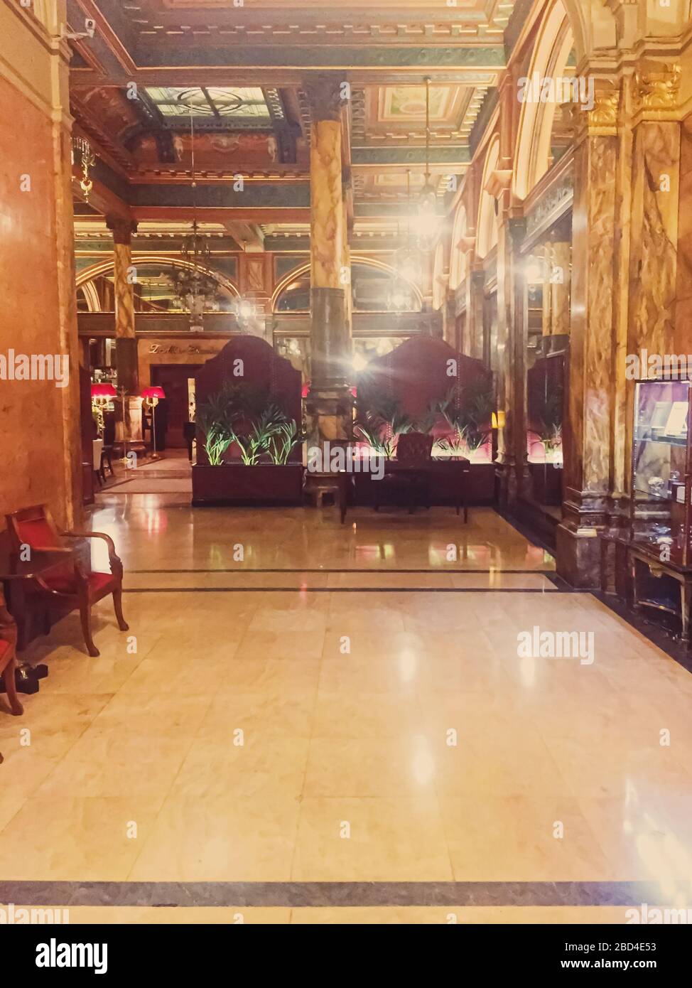 Brussels, Belgium circa January, 2020: Luxury interior design of five ...