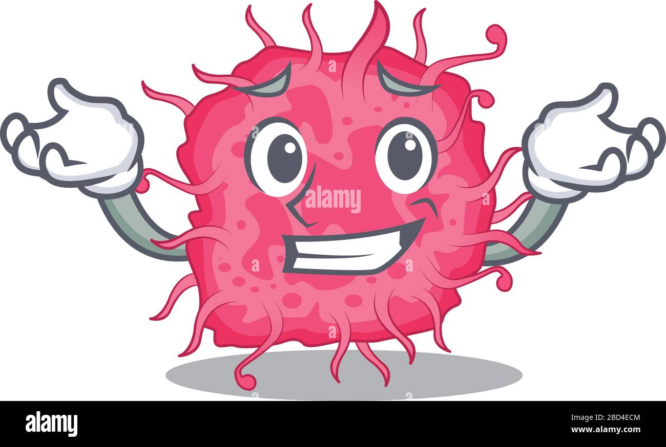 A picture of grinning pathogenic bacteria cartoon design concept Stock ...