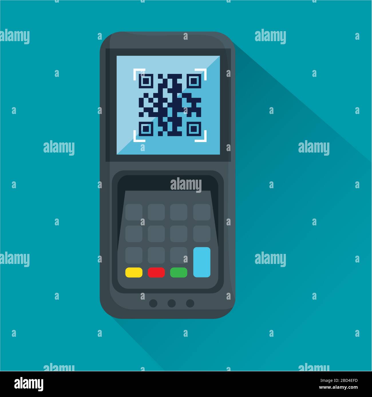 qr code inside dataphone vector design Stock Vector Image & Art - Alamy