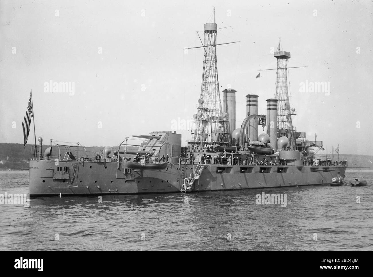 USS Nebraska (BB-14), a Virginia-class pre-dreadnought battleship ca ...