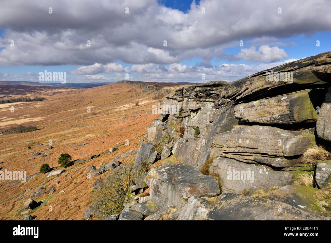 Hope valley landscape,Hathersage,Peak district national park,Derbyshire ...