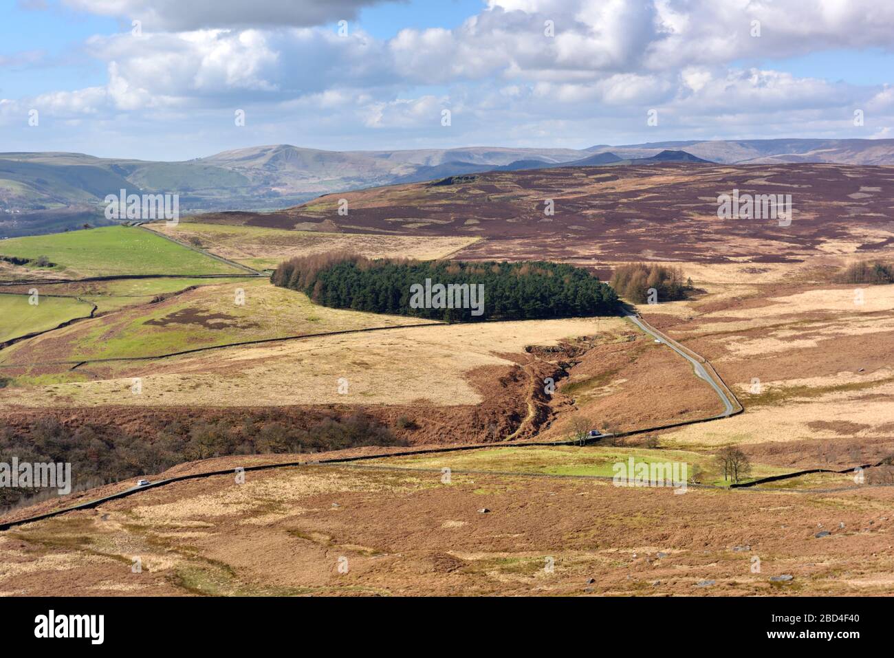 Hope valley landscape,Hathersage,Peak district national park,Derbyshire ...