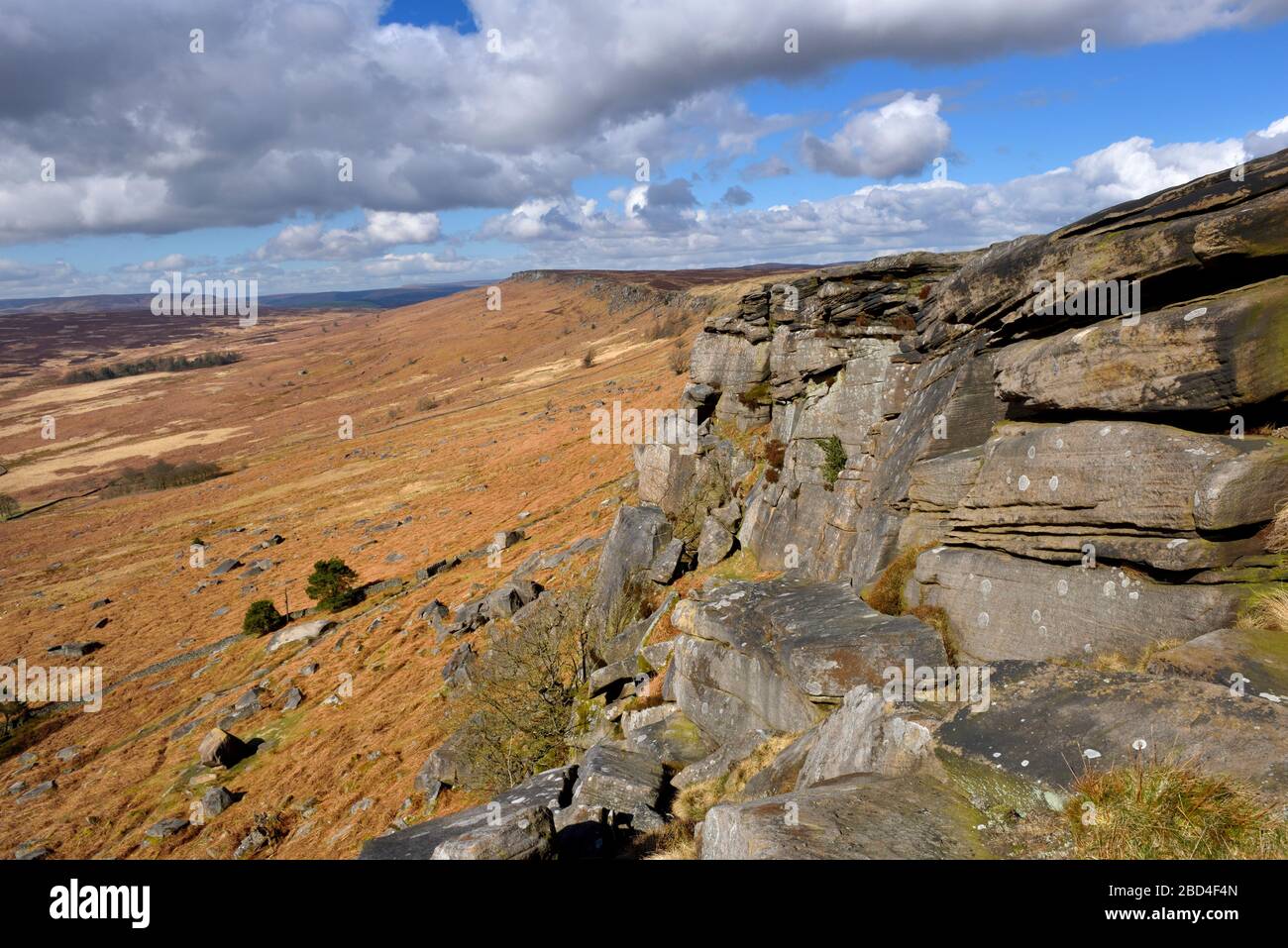 Hope valley landscape,Hathersage,Peak district national park,Derbyshire ...