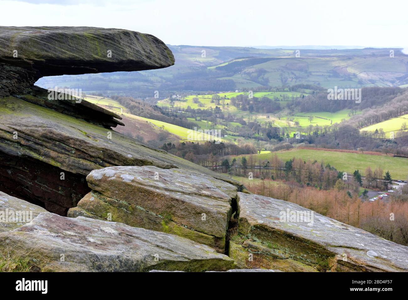 Hope valley landscape,Hathersage,Peak district national park,Derbyshire ...