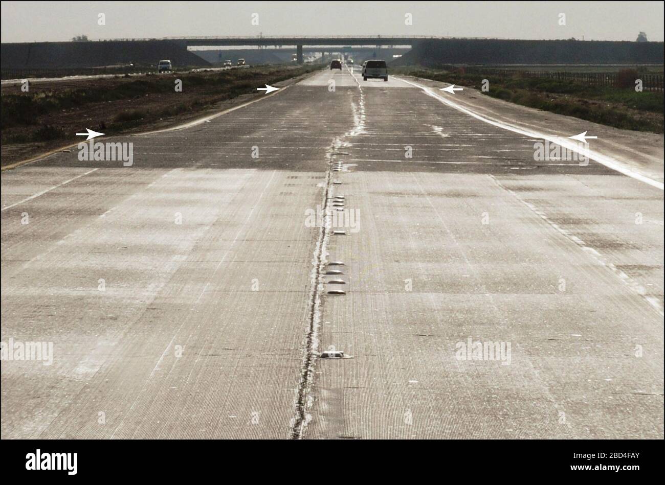 Surface fractures and long-term offset of features along the Imperial ...