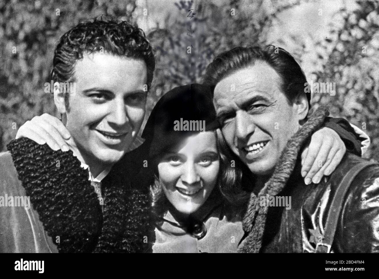 Italian actors Rossano Brazzi, Alida Valli and Fosco Giachetti ca. 1942 ...