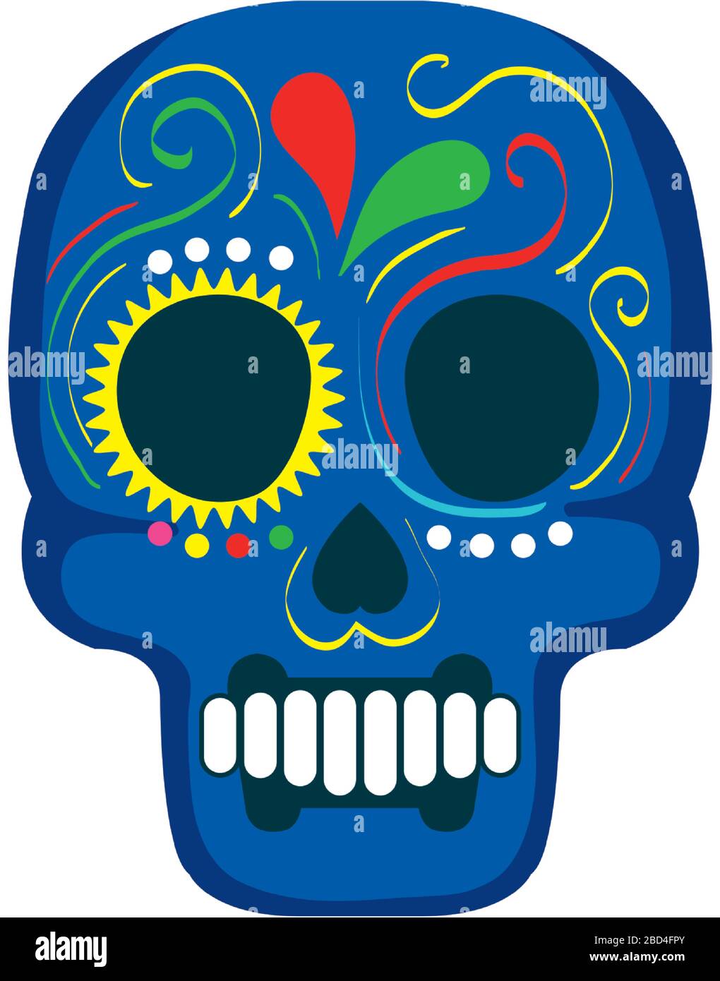 Isolated mexican skull vector design Stock Vector Image & Art - Alamy