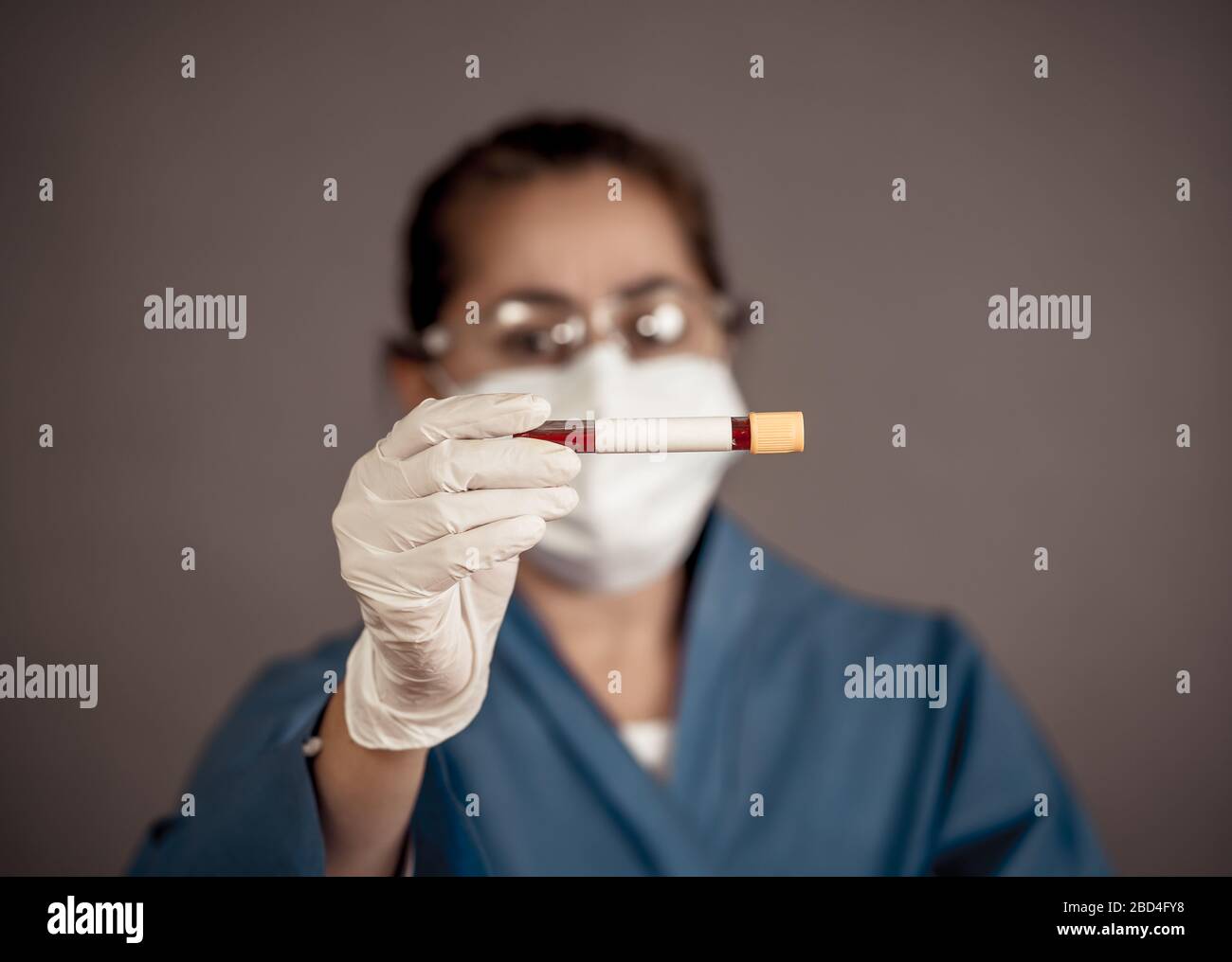 COVID-19. Doctor or lab technician scientist in PPE Personal Protective ...