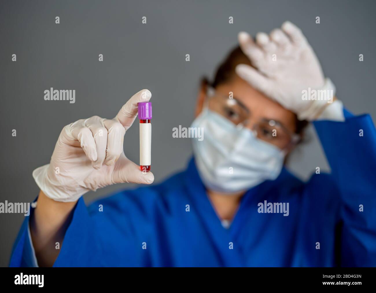 COVID-19. Doctor or lab technician scientist in PPE Personal Protective ...