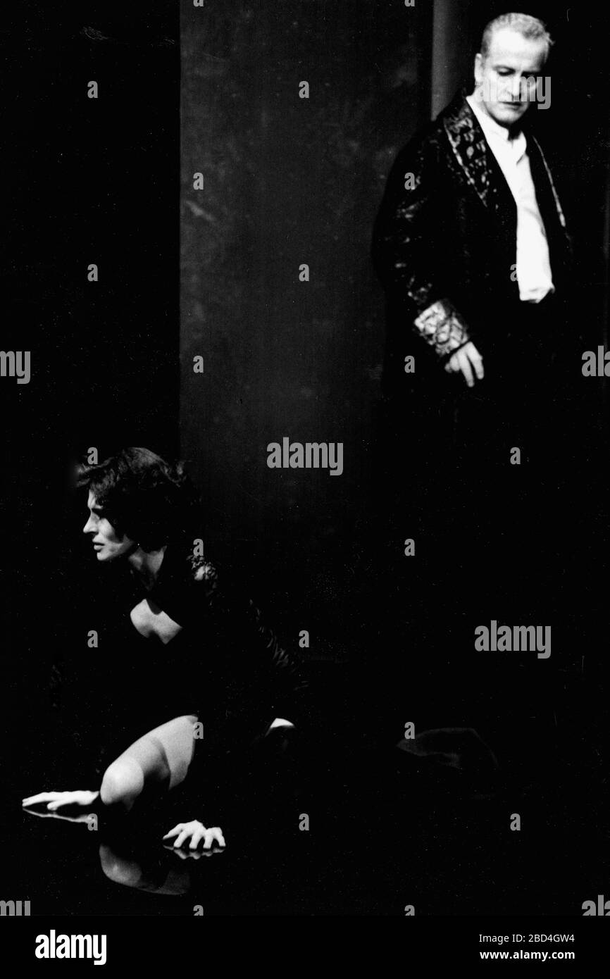 French actress Fanny Ardant performs in Lyon, 1990, France Stock Photo ...