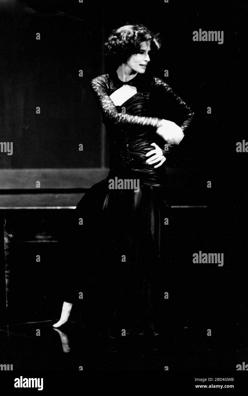 French actress Fanny Ardant performs in Lyon, 1990, France Stock Photo ...