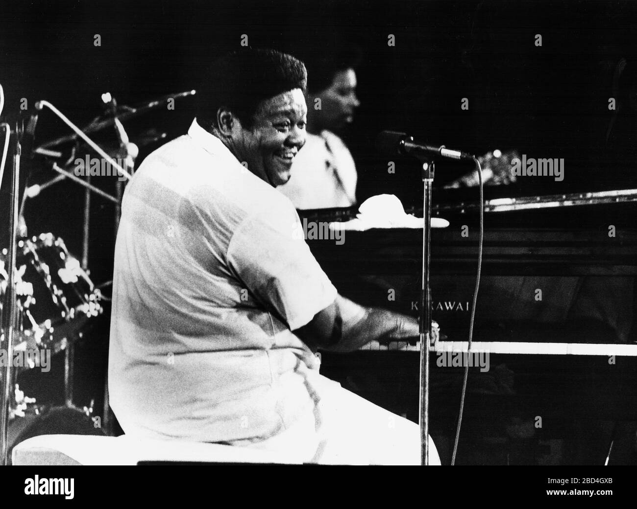 American rock singer Fats Domino performs in Lyon, 1985, France Stock ...
