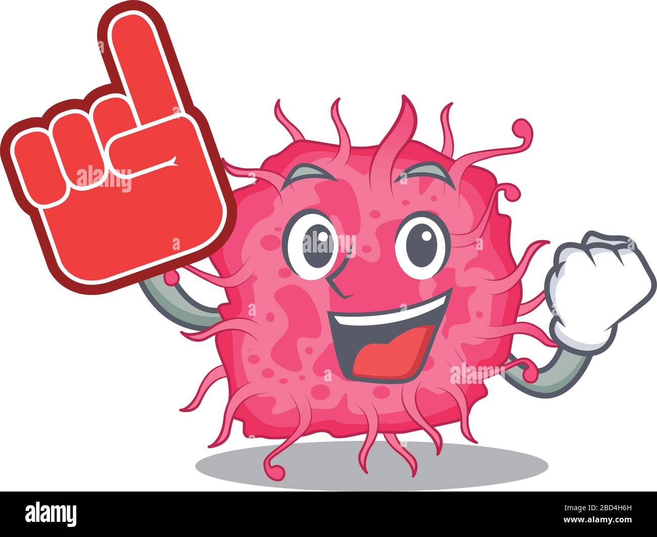 pathogenic bacteria presented in cartoon character design with Foam ...