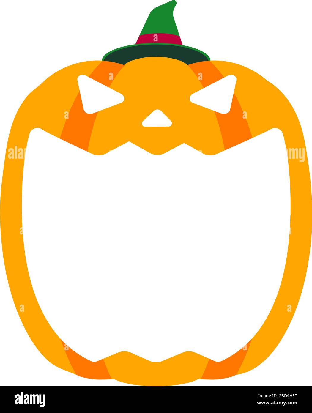 Halloween pumpkin head (jack o lantern) illustration (mouth open ...