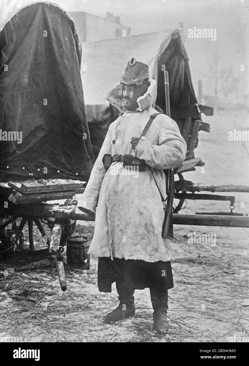 German soldier in winter uniform during World War I ca. 1914-1915 Stock ...
