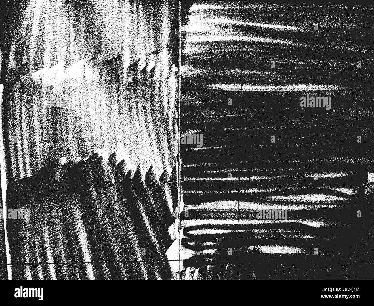 Distress peeled, scrathed metal plate vector texture with profiles ...