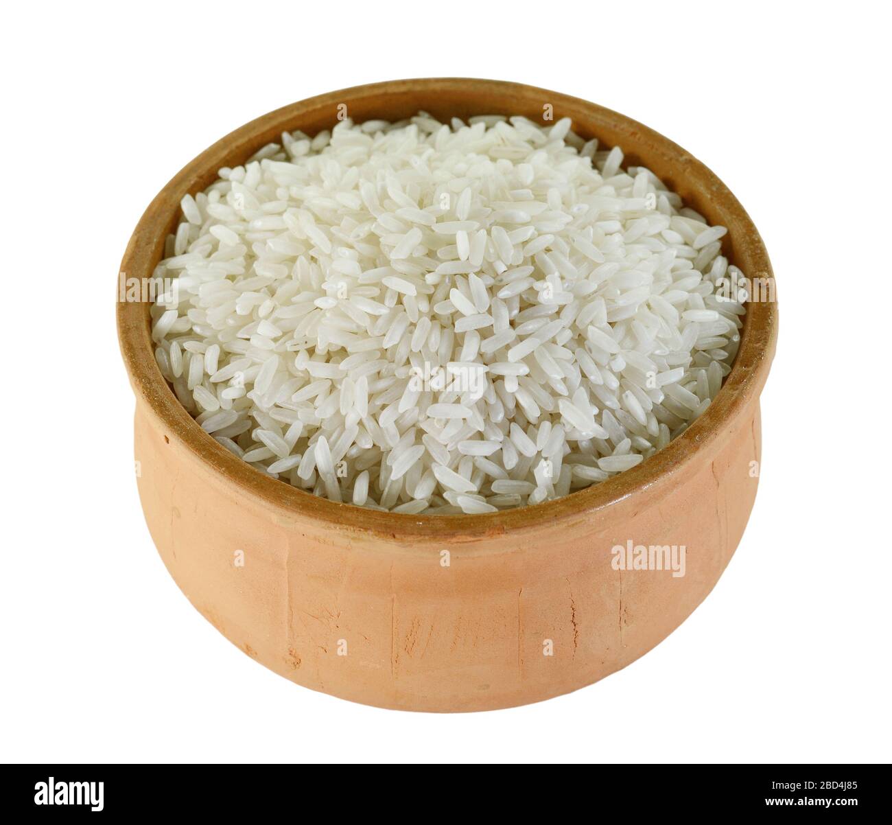 rice in a ceramic bowl isolated on a white background Stock Photo - Alamy