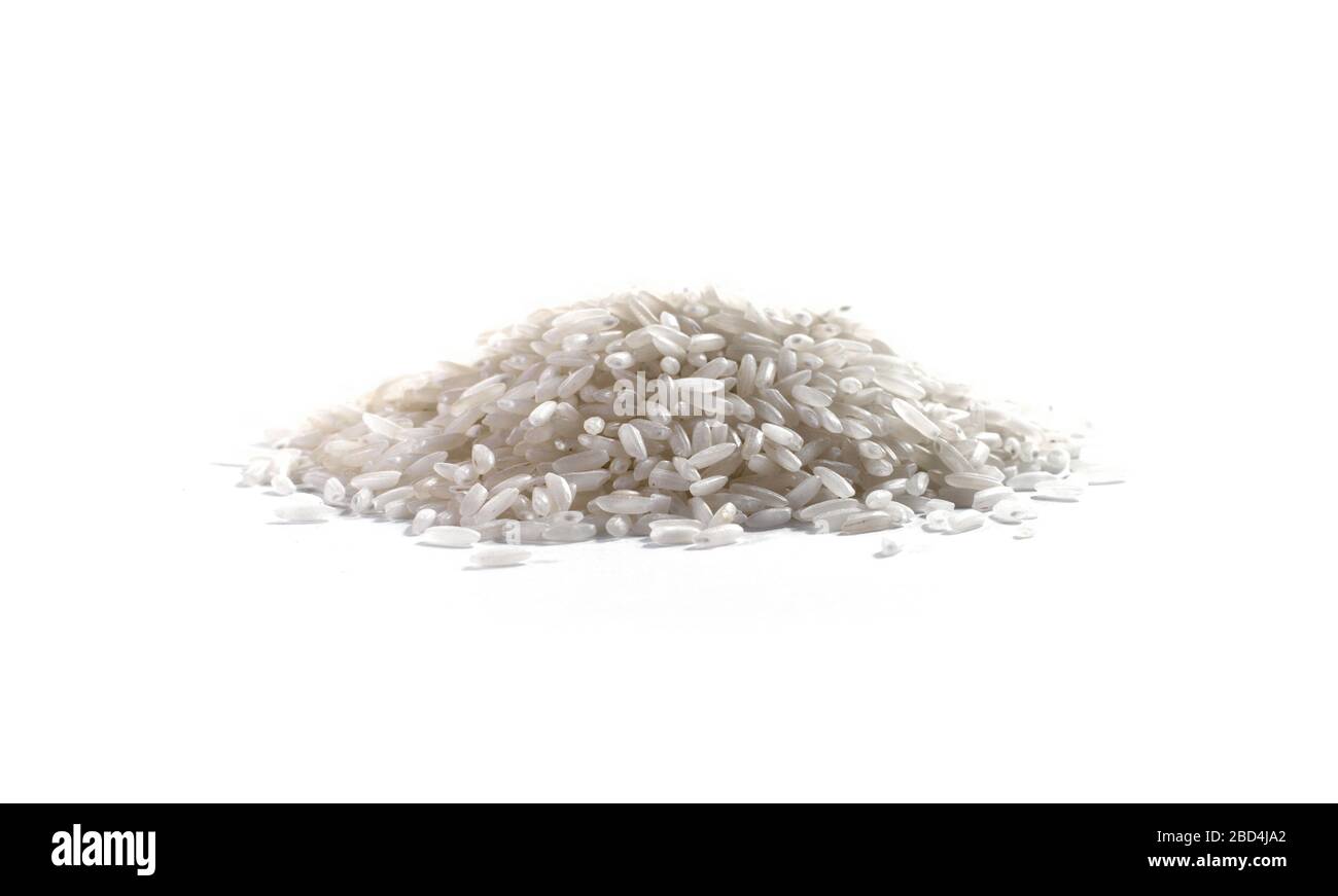 rice isolated on a white background Stock Photo - Alamy
