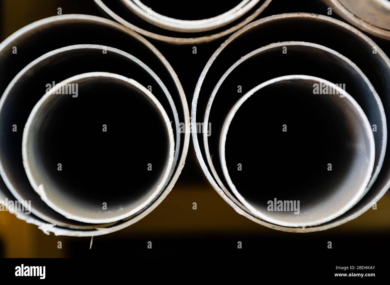 Random, Full Frame Circles Design made by Ends of PVC Pipes Stock Photo ...