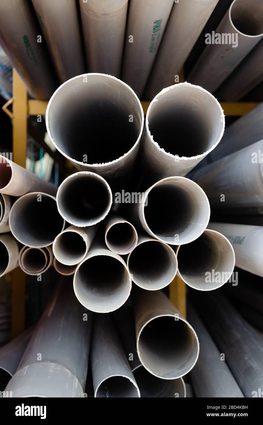 Random, Full Frame Circles Design made by Ends of PVC Pipes Stock Photo ...