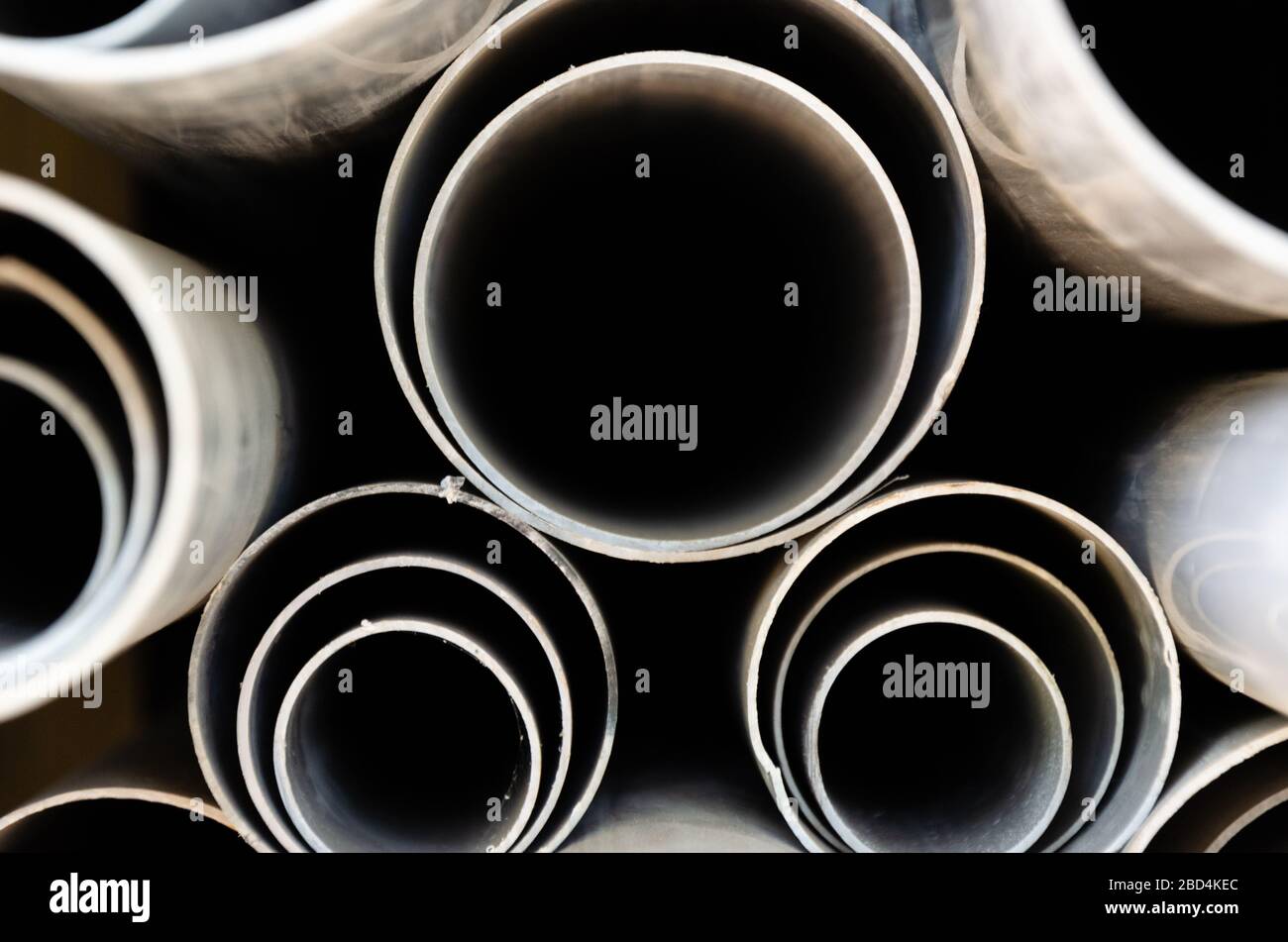 Random, Full Frame Circles Design made by Ends of PVC Pipes Stock Photo ...