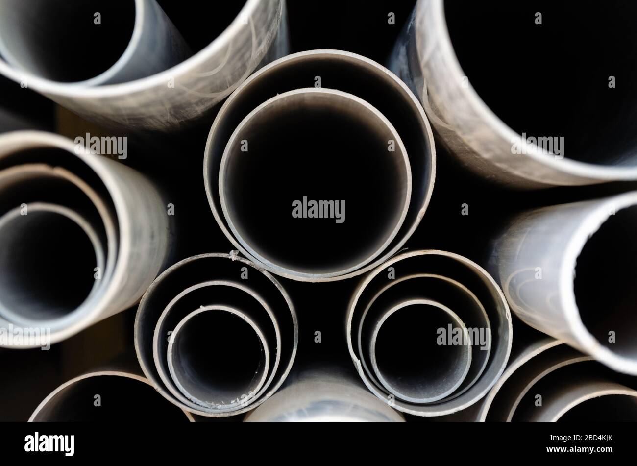 Random, Full Frame Circles Design made by Ends of PVC Pipes Stock Photo ...