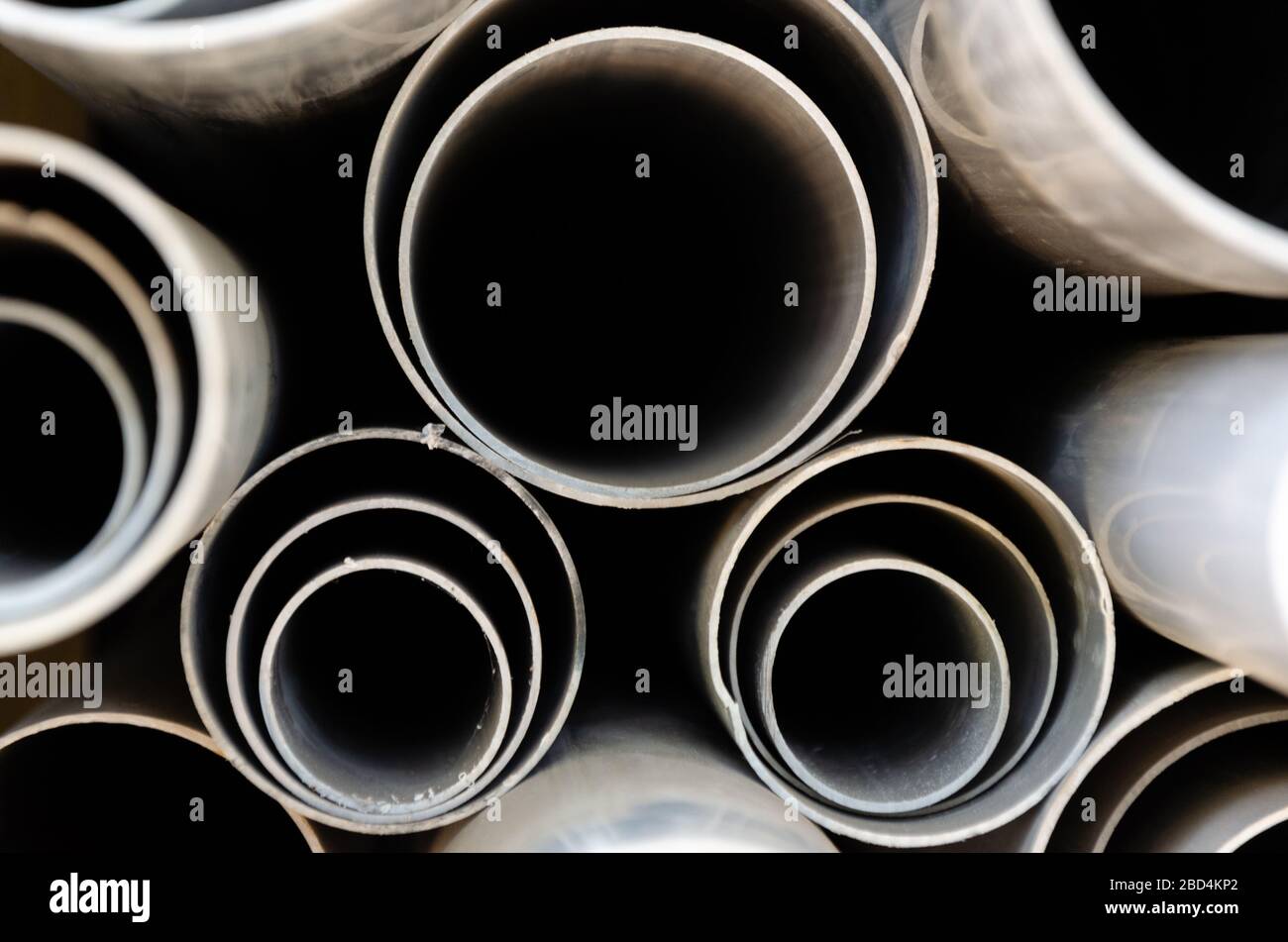 Random, Full Frame Circles Design made by Ends of PVC Pipes Stock Photo ...