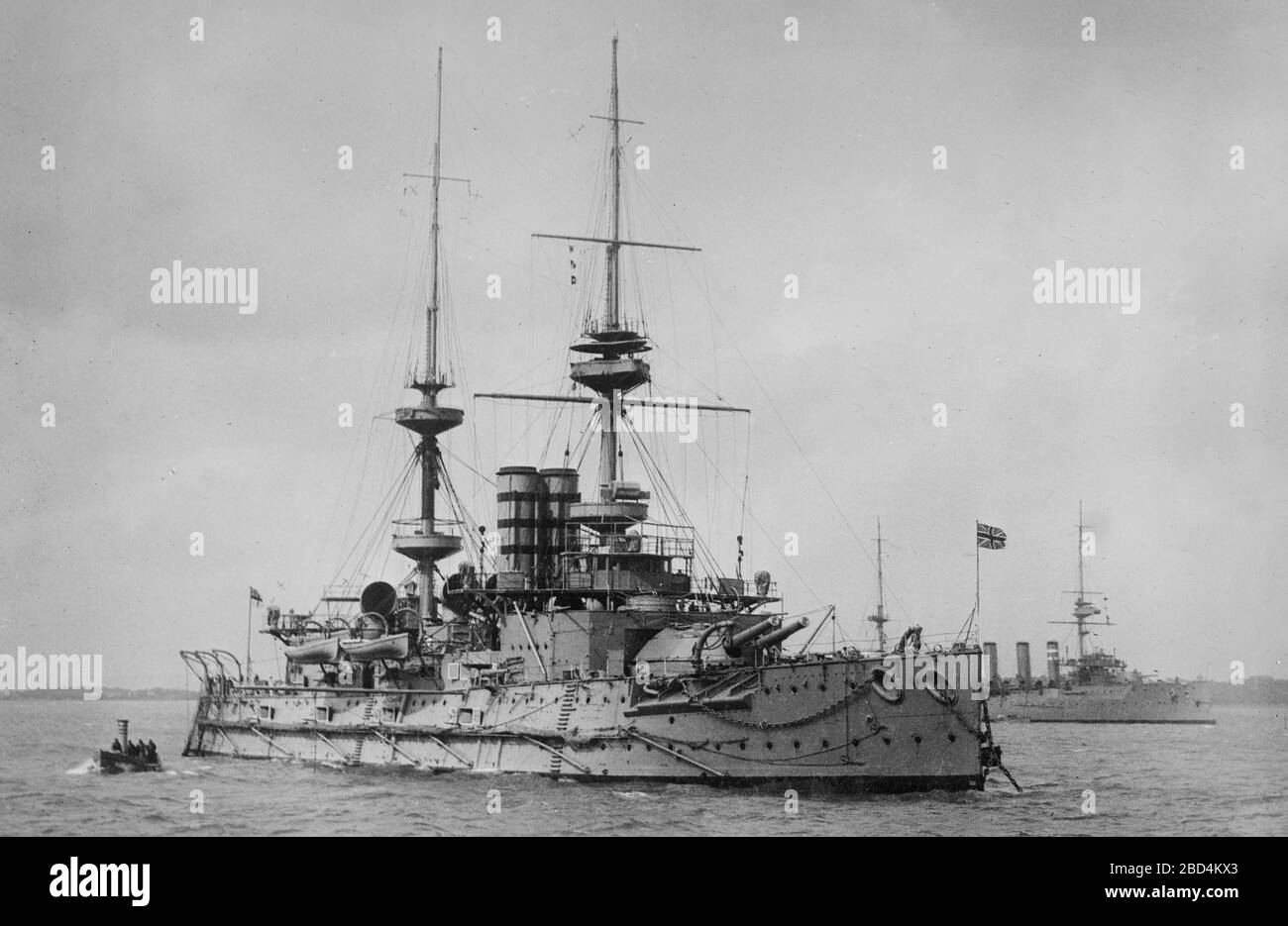 HMS Mars, a Royal Navy pre-dreadnought battleship of the Majestic class ...