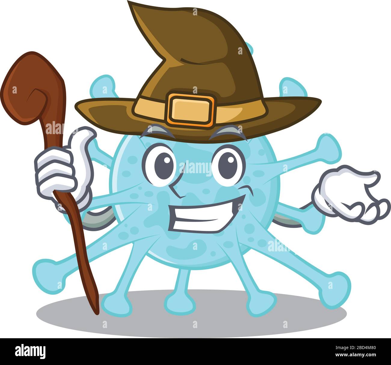 cegacovirus sneaky and tricky witch cartoon character Stock Vector ...