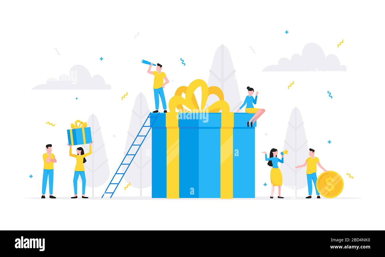 Online reward flat style design vector illustration business concept ...