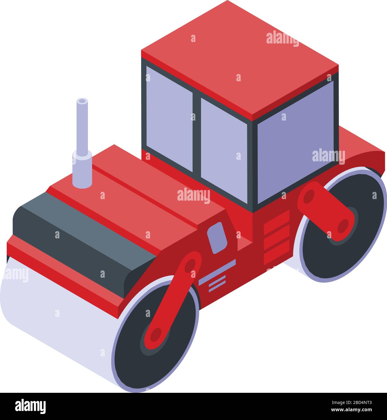 Red farm tractor 3d Stock Vector Images - Alamy
