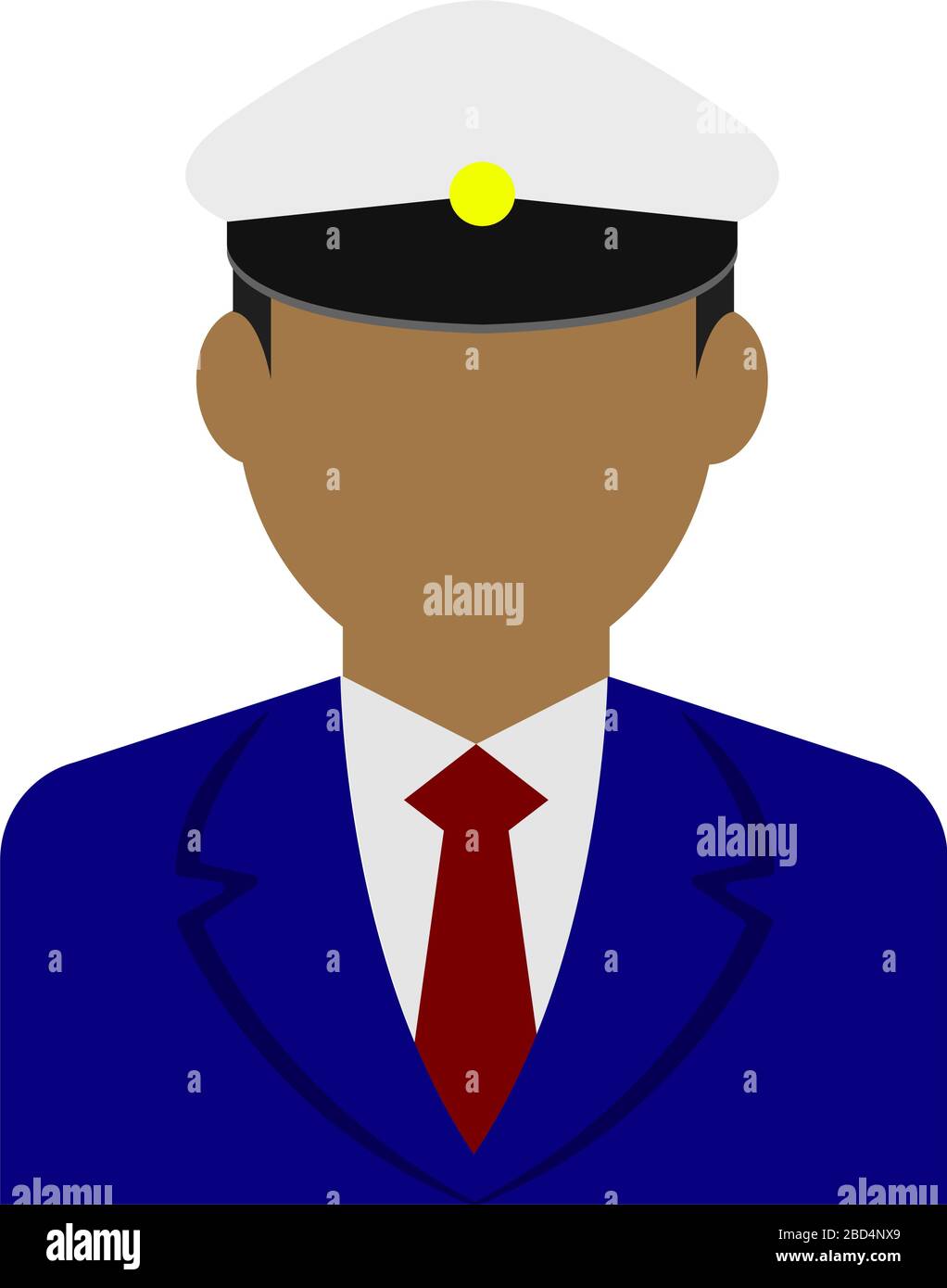 Young male worker avatar flat illustration (upper body) / driver, taxi ...