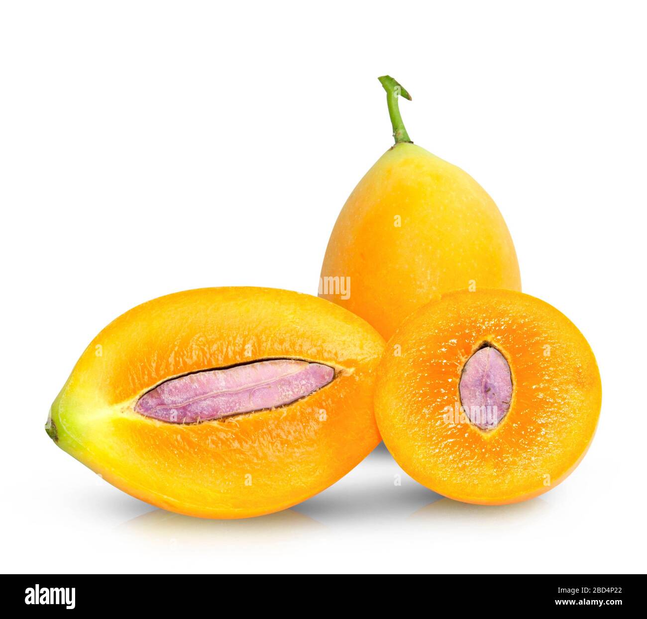 Maprang Fruit (Marian plum, Plum mango) isolated on white background ...