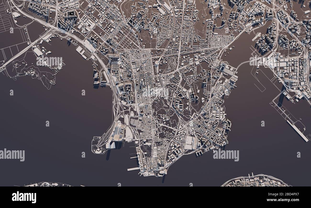 Hong kong aerial map hi-res stock photography and images - Alamy