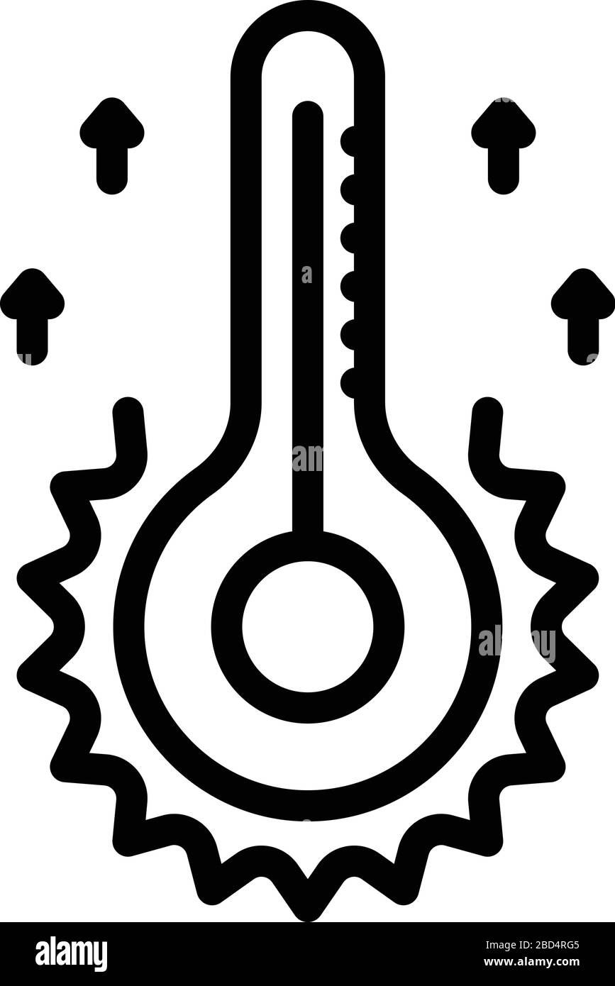 Hot beach temperature icon, outline style Stock Vector Image & Art - Alamy