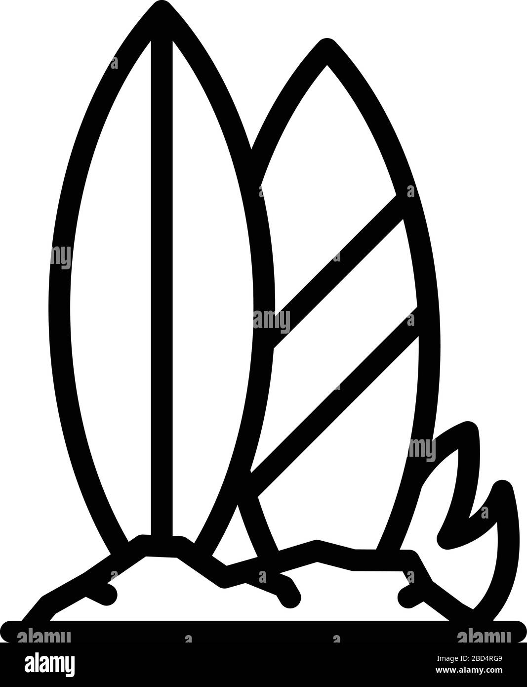 Surfing boards icon, outline style Stock Vector Image & Art - Alamy