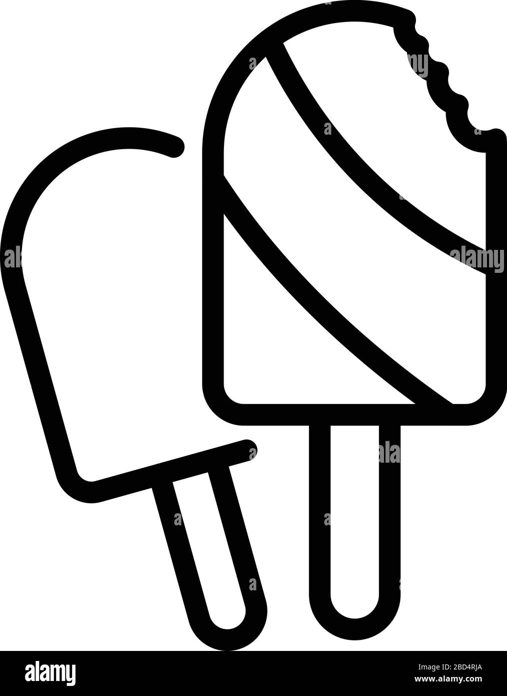 Popsicle Outline Popsicle Vector Hand Drawn Outline Doodle Icon. Ice