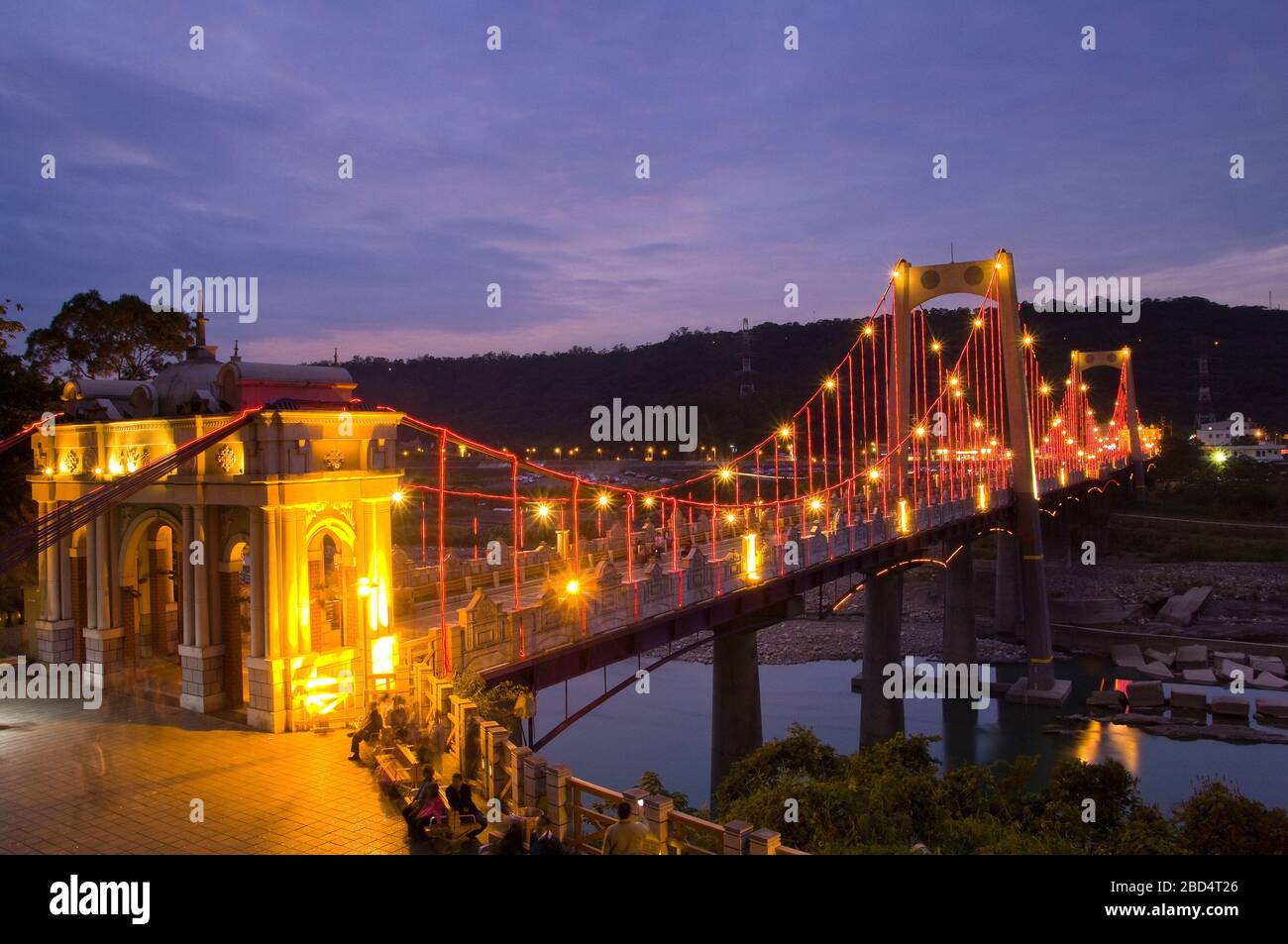 Daxi Bridge at the night in Taoyuan City Taiwan Stock Photo - Alamy