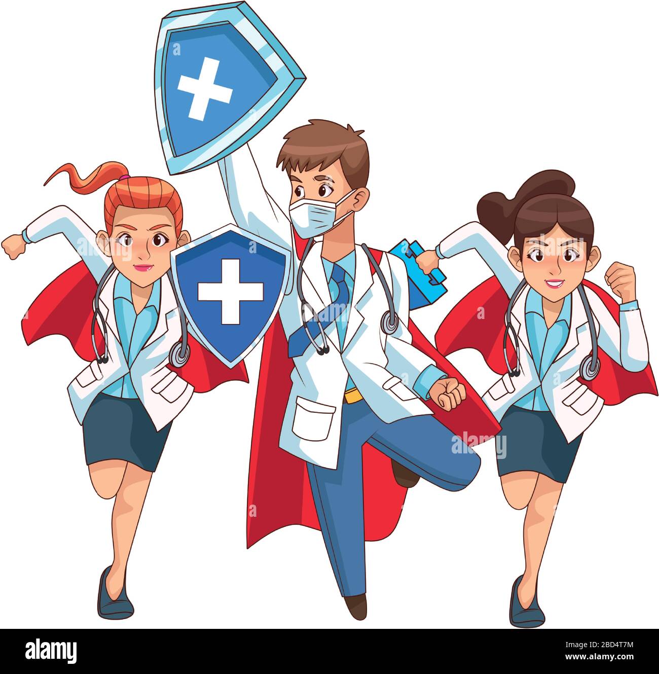 super doctors staff comic characters Stock Vector Image & Art - Alamy