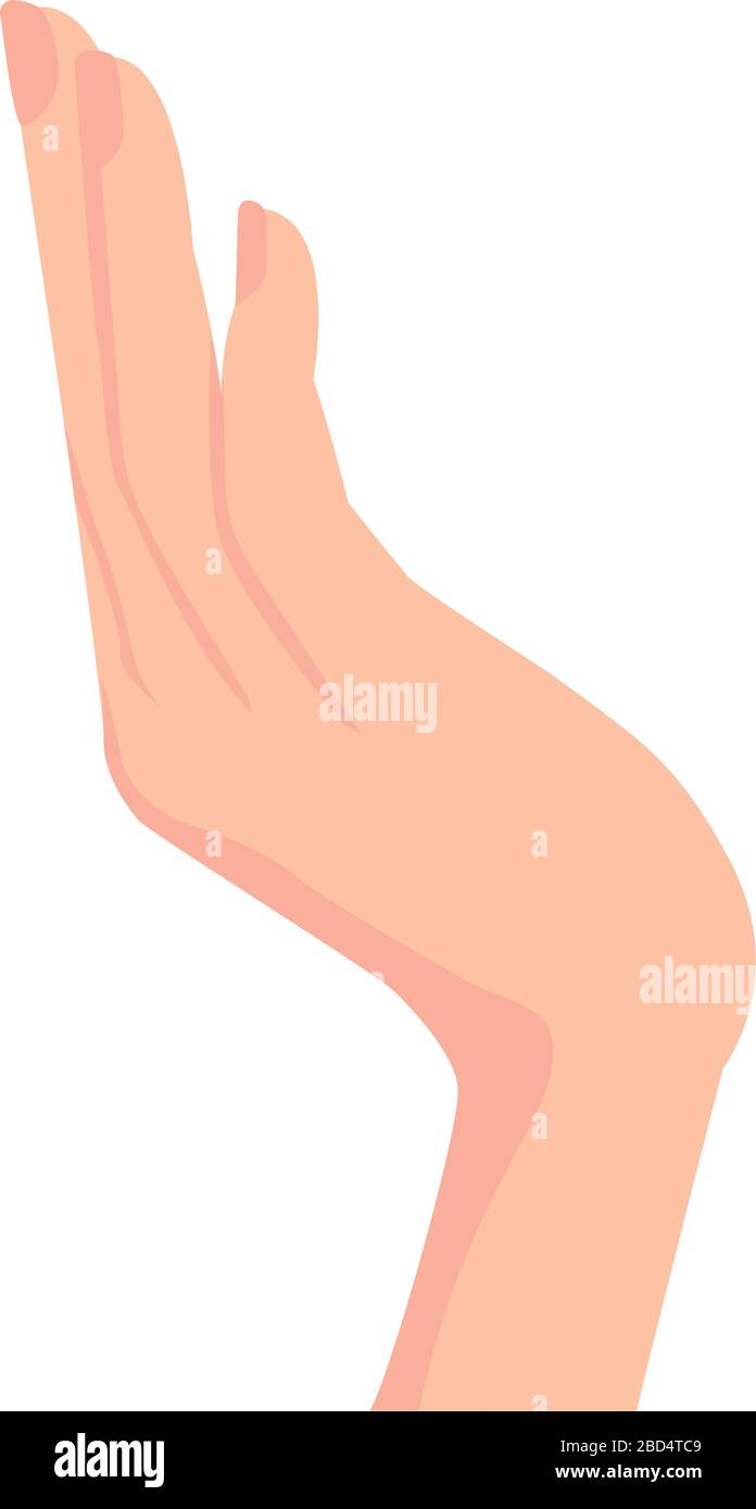 Female hand gesture (hand sign) vector illustration Stock Vector Image ...