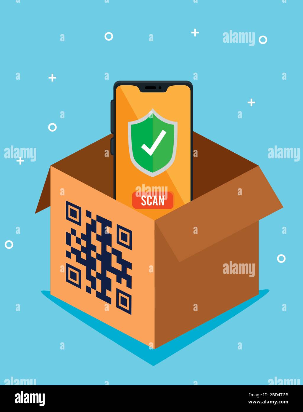 Id check smartphone qr hi-res stock photography and images - Alamy
