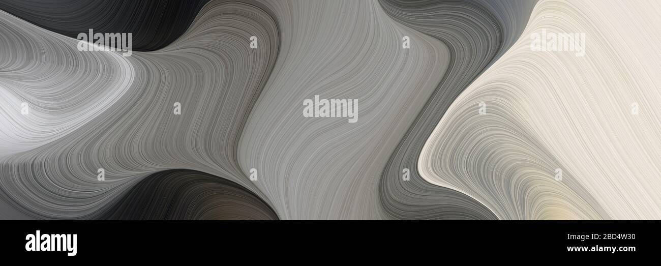 abstract flowing designed horizontal banner with gray gray, light gray ...