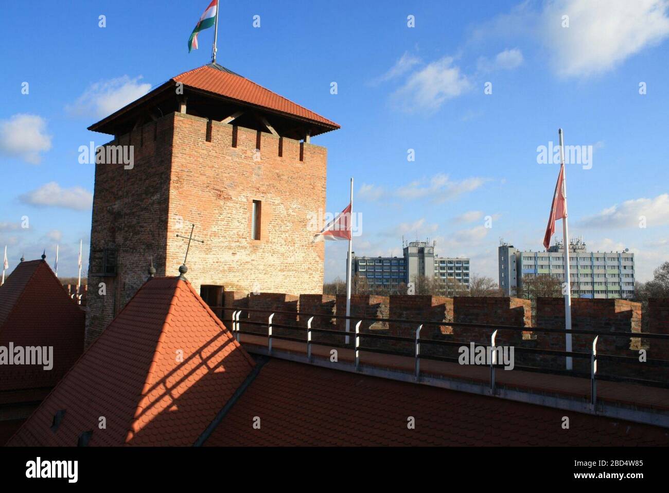 Gyula Castle photographed from the roof Stock Photo - Alamy