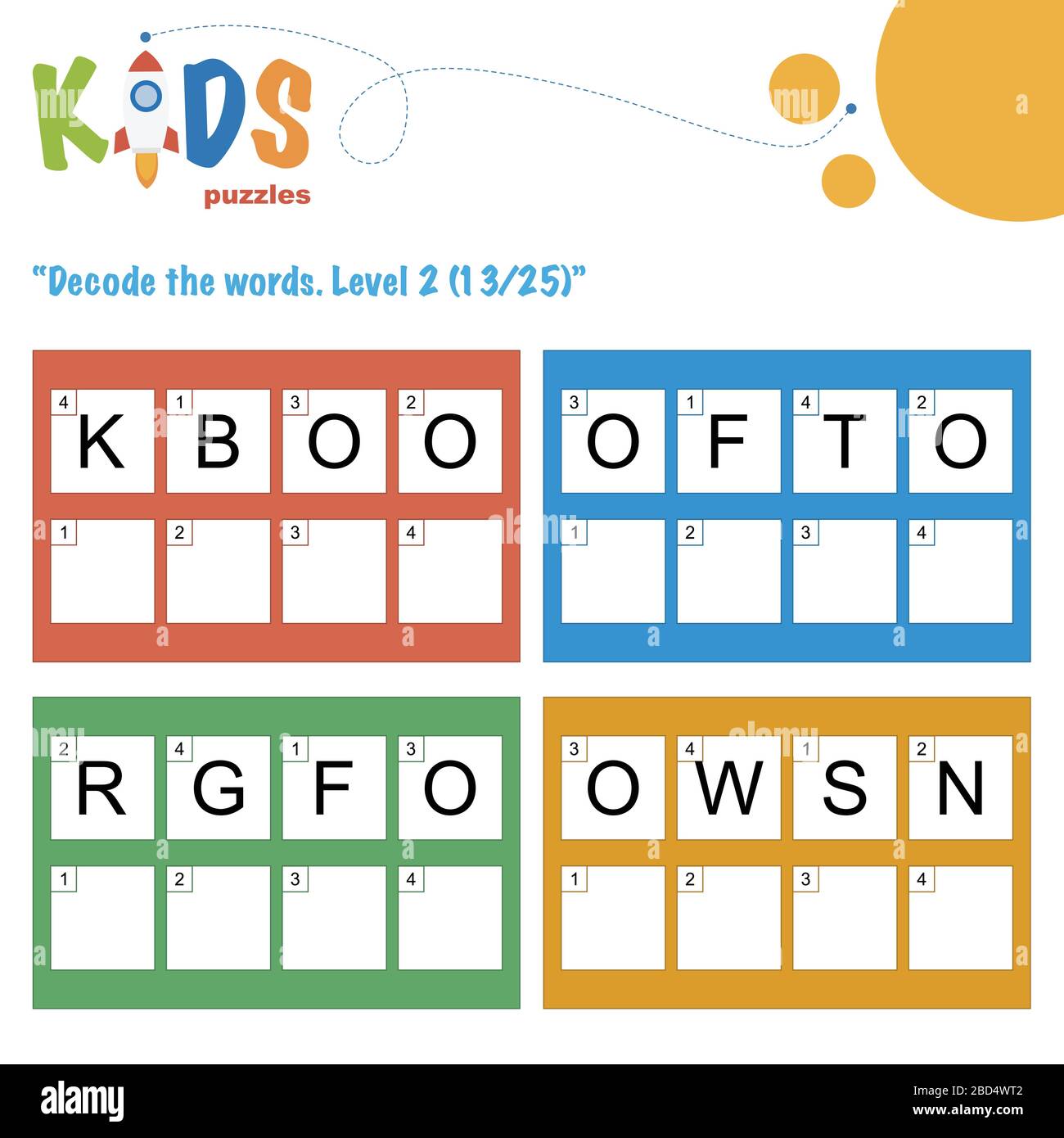 Decode the 4-letter words. Worksheet practice for preschool, elementary and middle school kids. Fun logic puzzle activity sheet Stock Vector Image & Art - Alamy decode-the-4-letter-words-worksheet-practice-for-preschool-elementary-and-middle-school-kids-fun-logic-puzzle-activity-sheet-stock-vector-image-art-alamy