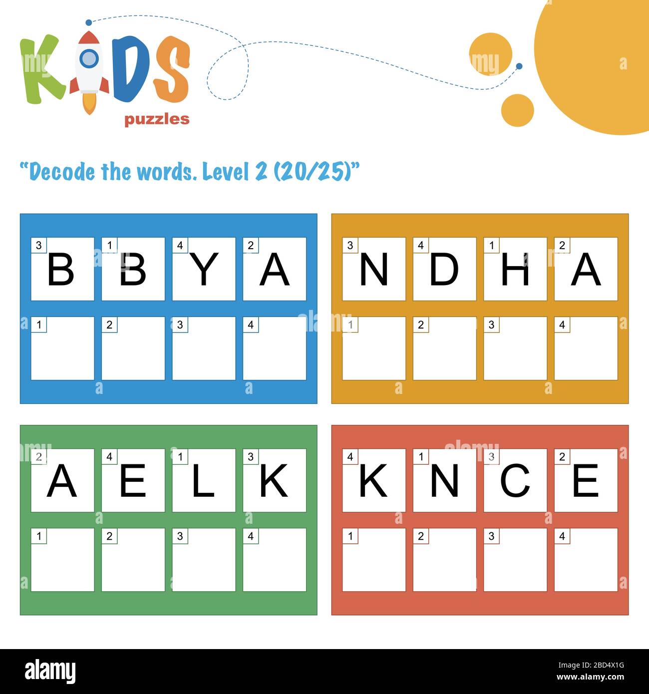 Decode the 4-letter words. Worksheet practice for preschool, elementary ...