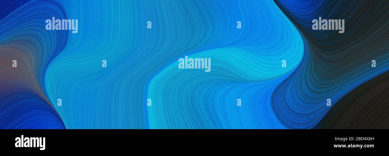 abstract modern horizontal header with strong blue, very dark blue and ...